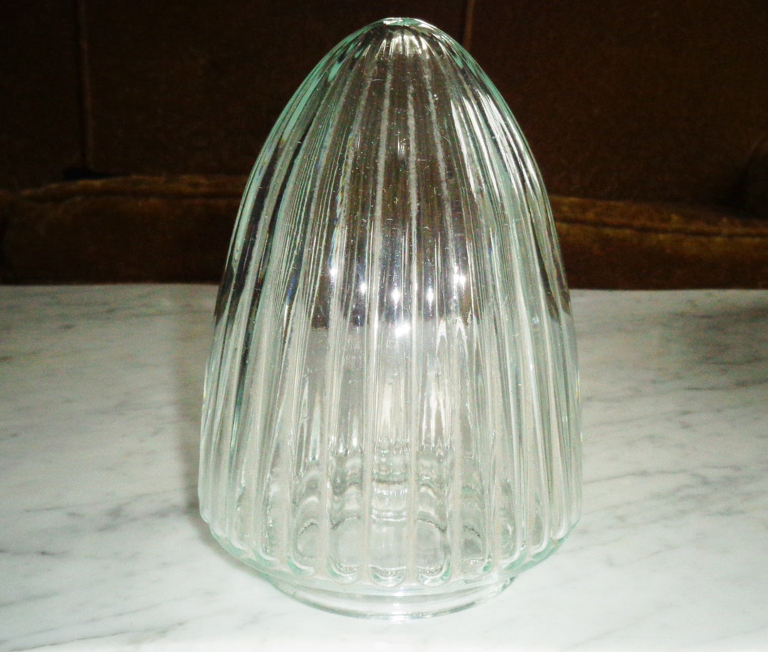 Clear 6 1/4 Inch Bullet Cone Glass Light Cover Industrial Age W 3 1/4 ...