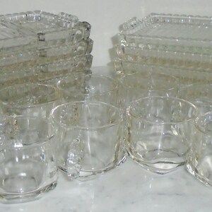 Hazel Atlas Candlewick Boopie Snack Sets 20pc Vintage ~ 10 Cups, 10 ...
