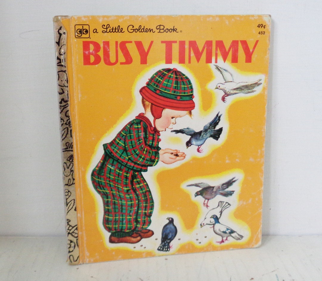 Eloise Wilkin Golden Book Busy Timmy 49c 1977 #452 Hardcover Book - Etsy