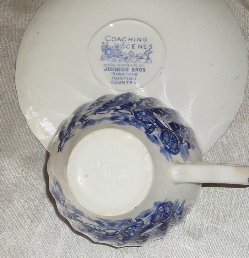 Coaching Scenes Hunting Country Johnson Bros England Blue - Etsy