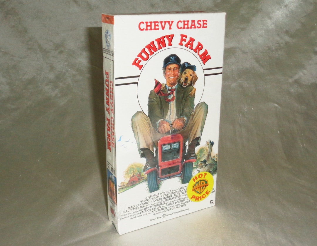 FACTORY SEALED Funny Farm VHS Warner Home Video Watermarked Chevy Chase ...