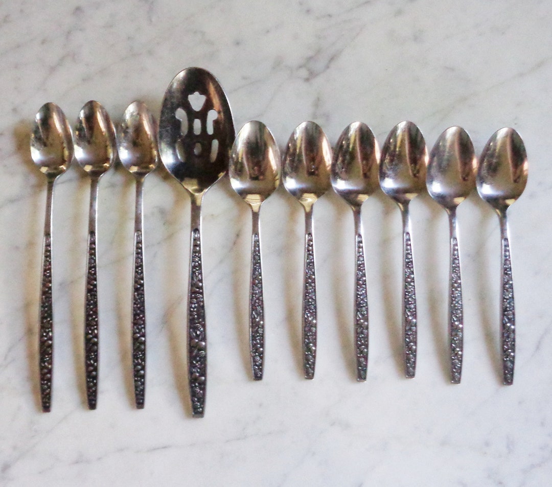 Pageant Harvest Stainless Steel Japan Slotted Serving Spoon, Ice Tea ...