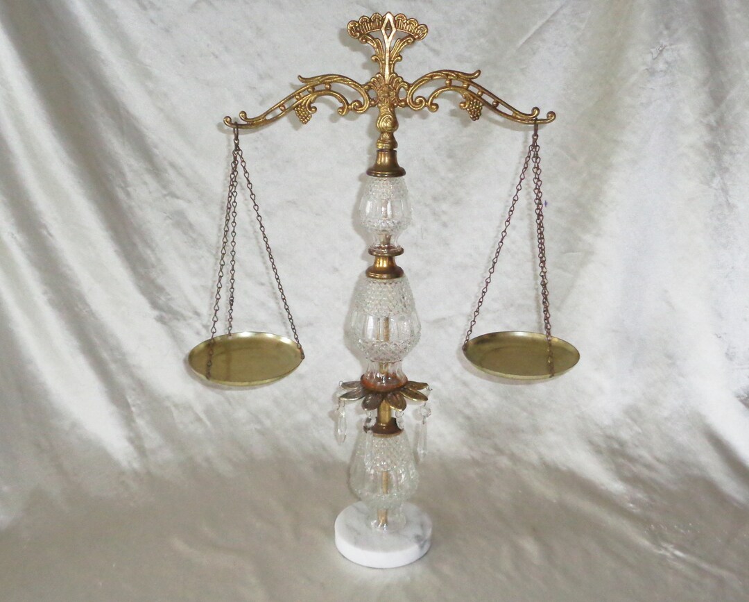 Vintage Scales of Justice 23in Tall Centerpiece Serving Snack - Etsy