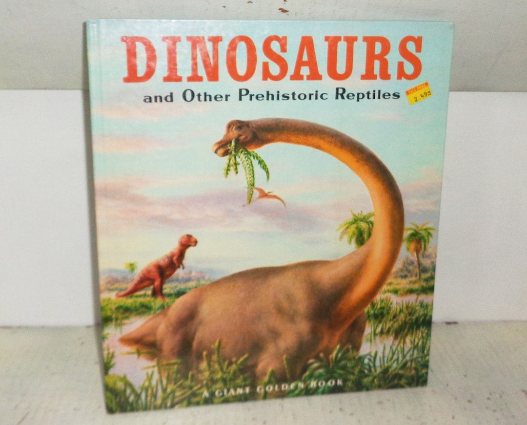 Dinosaurs & Other Prehistoric Reptiles 1981 Giant Golden Book ~ 12 1/4 ...