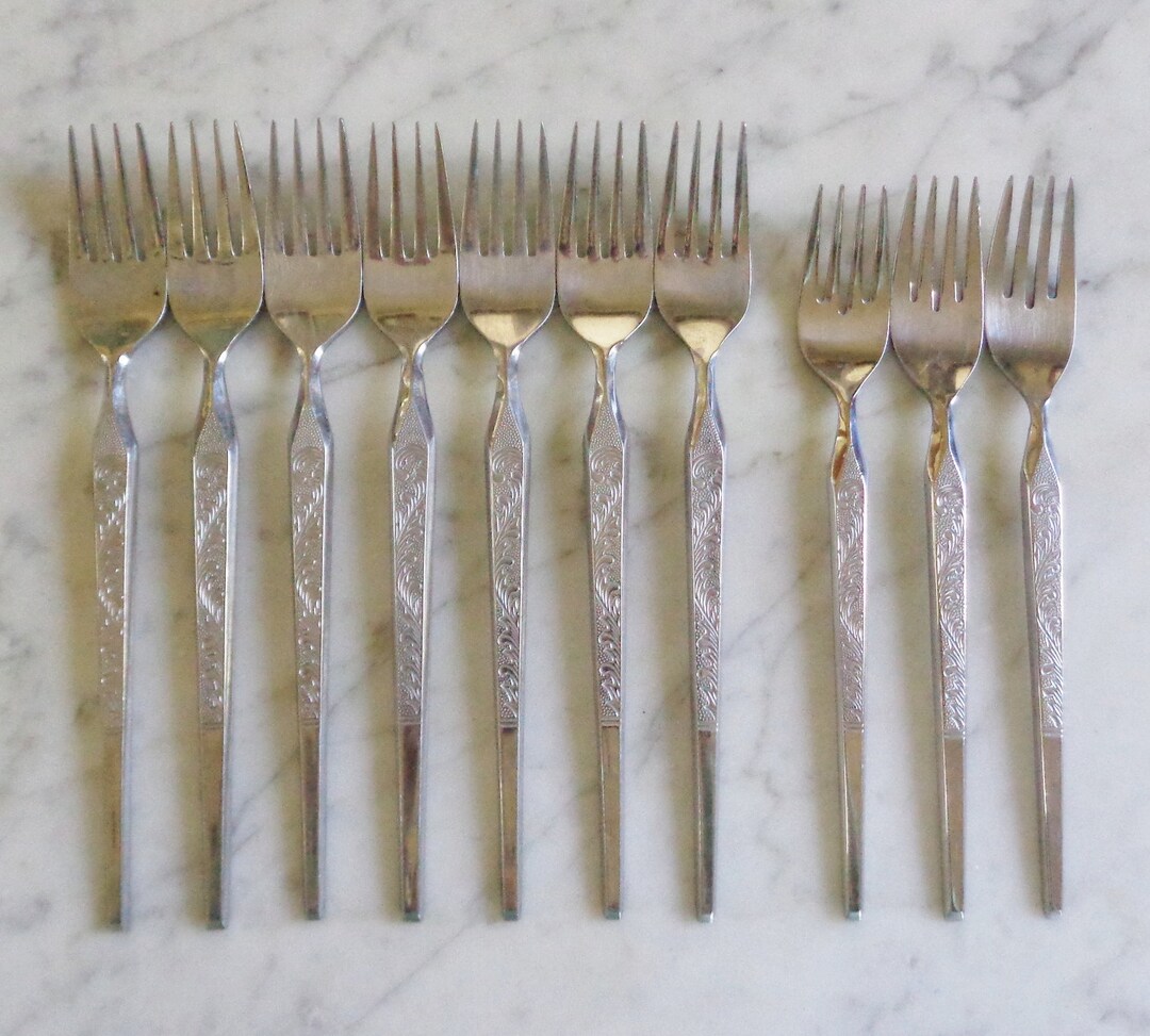 Stanley Roberts Dalton Winthrop Stainless Japan 7 Dinner Forks & 3 ...