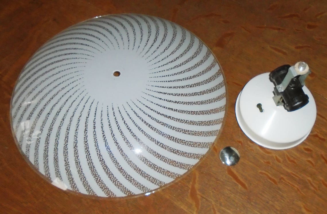 Atomic Burst Light Fixture Cover on 2 Bulb Electric Ceiling - Etsy