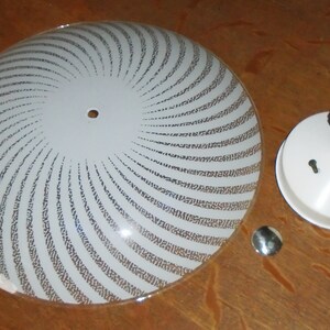 Atomic Burst Light Fixture Cover on 2 Bulb Electric Ceiling Plate ...
