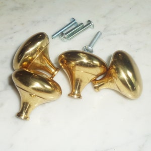 Hollow Brass Cabinet Drawer Pull Knobs 1 1/2inch Set of 4 Hot Air Balloon Vintage Mid Century - Etsy