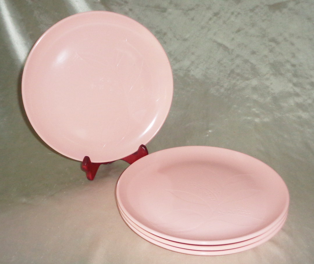 International Desert Flower Pink Melmac Melamine 9 7/8 Inch Set of 4 ...