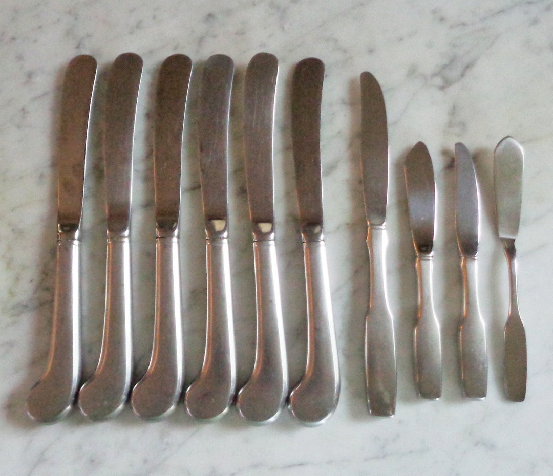 Paul Revere Oneida Community Stainless 6 Pistol Grip Dinner Knives ...