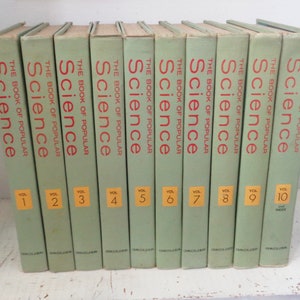 Complete 10 Volume 1963 Grolier Book of Popular Science Encyclopedia ...