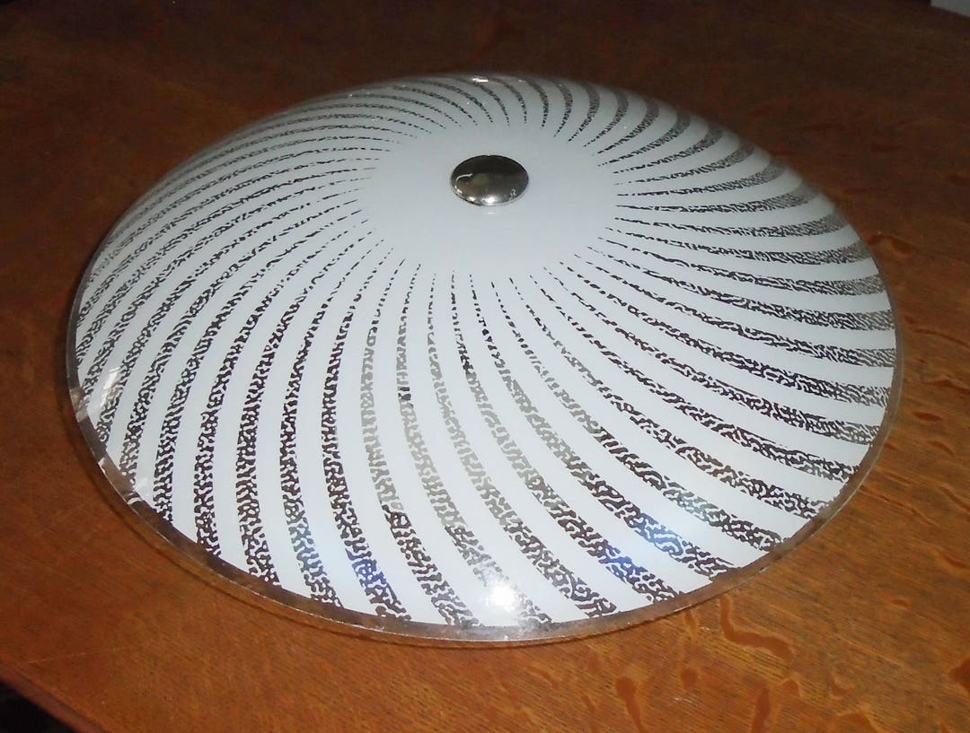 Atomic Burst Light Fixture Cover on 2 Bulb Electric Ceiling Plate ...