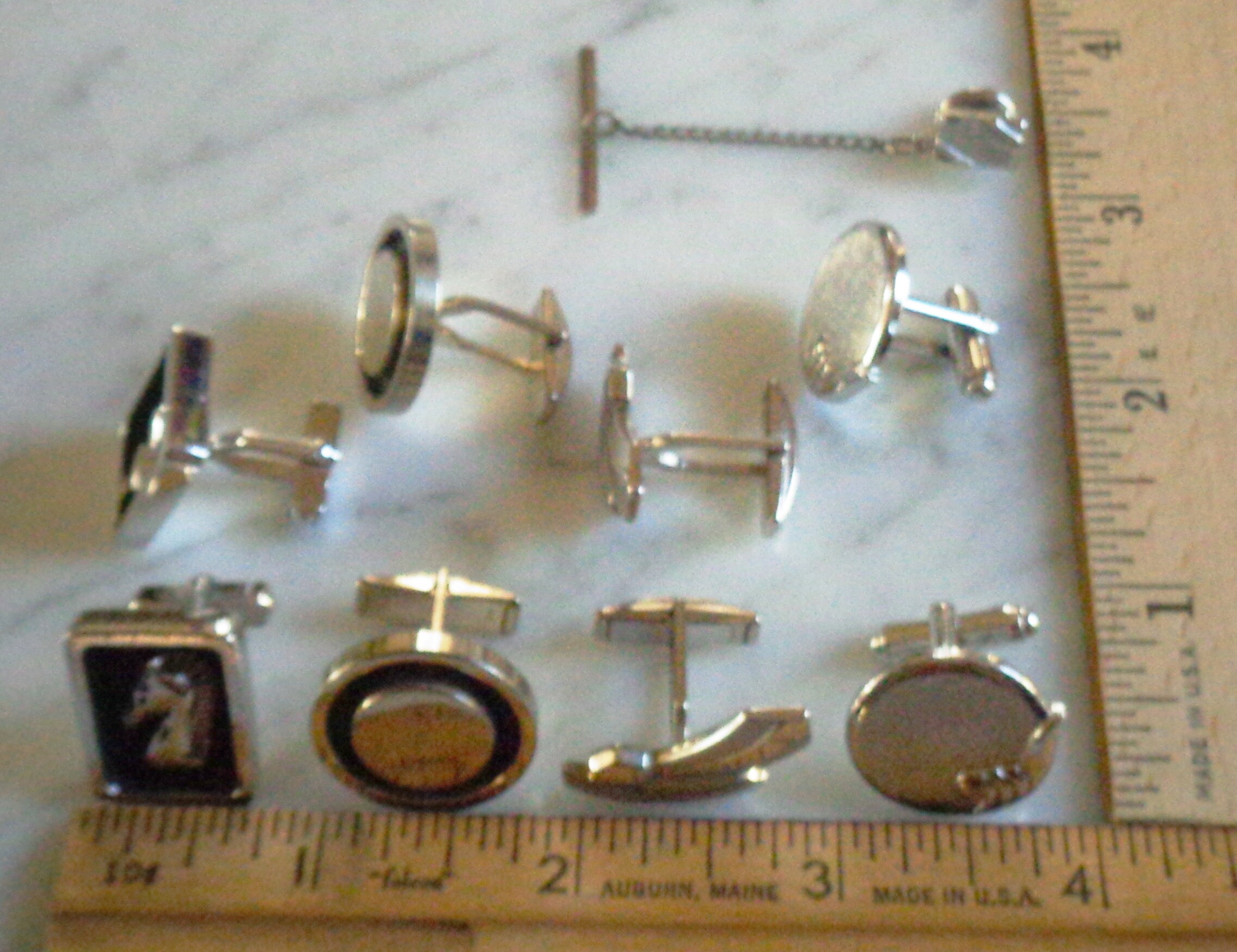 Swank and Other Cuff Links + Tie Pin, 4 Vintage Sets - Etsy