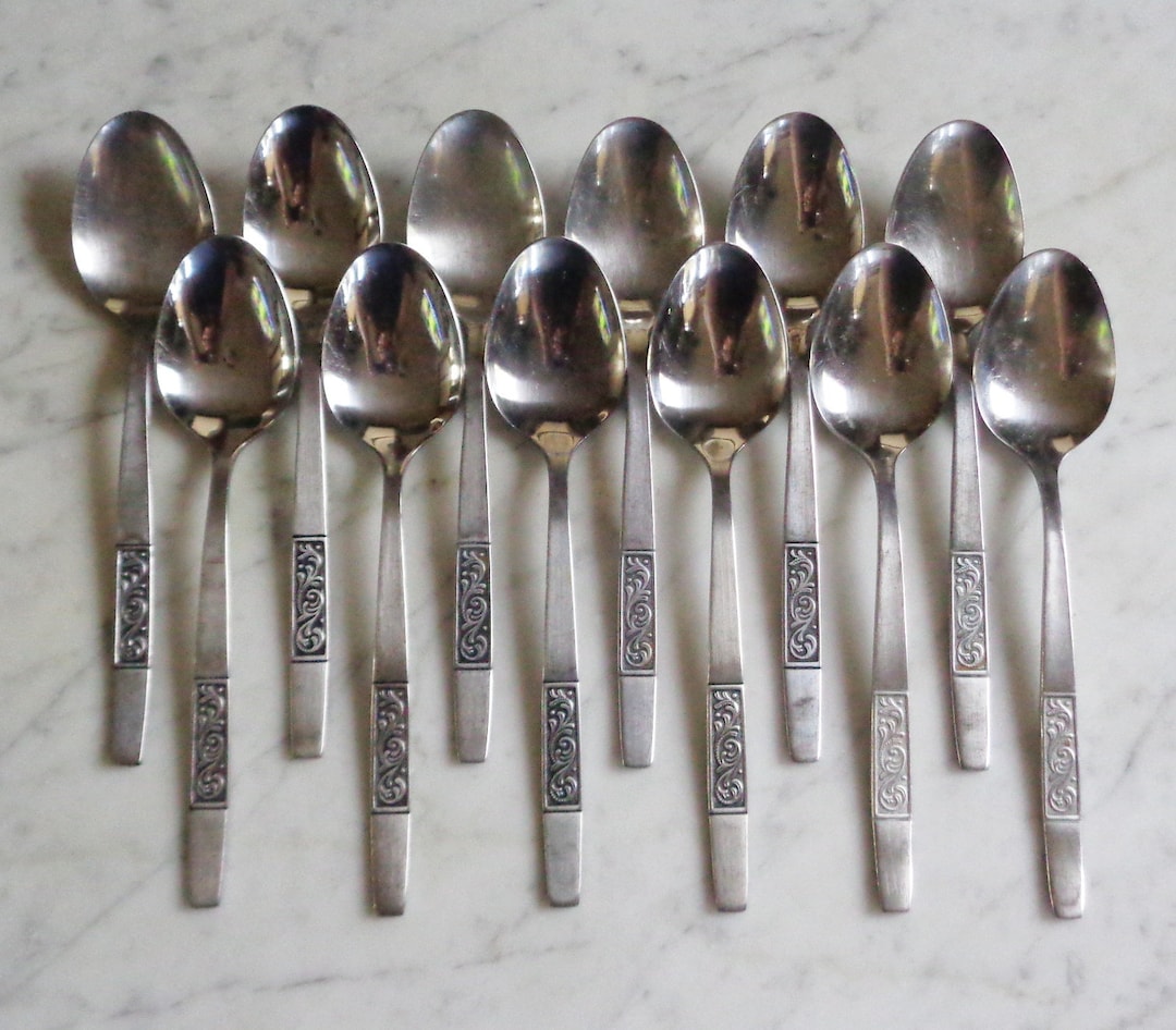 Amefa Holland Royal Damask Stainless 7 5/8 Inch Set of 12 Table Soup ...