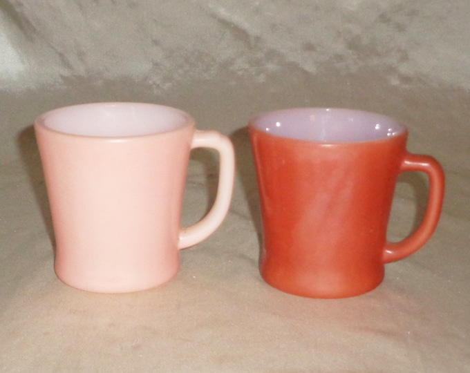 Rare Vintage Pink Fire King Anchor Hocking Jadeite D Handle Mug - Etsy