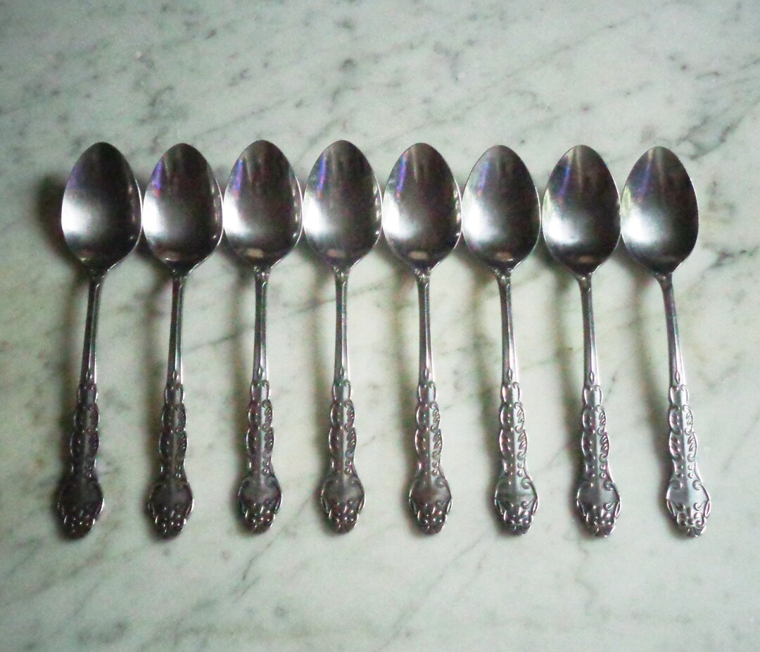 8 National Stainless Japan NANCY Pattern 6 3/8 Inch Teaspoons - Etsy