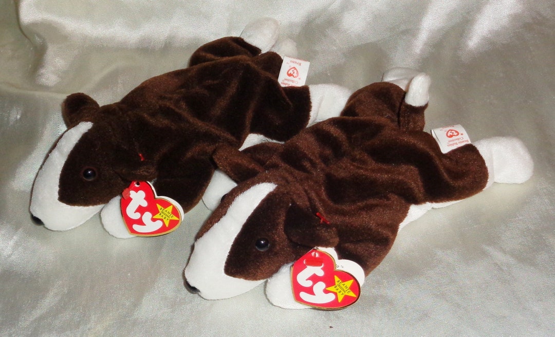2 Ty Beanie Babies Bruno Dogs - 1997 Error Tags PE Pellets - Etsy