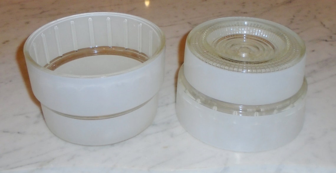 2 Light Covers 6inch Round 2-tier Single Hole Mount Vintage - Etsy