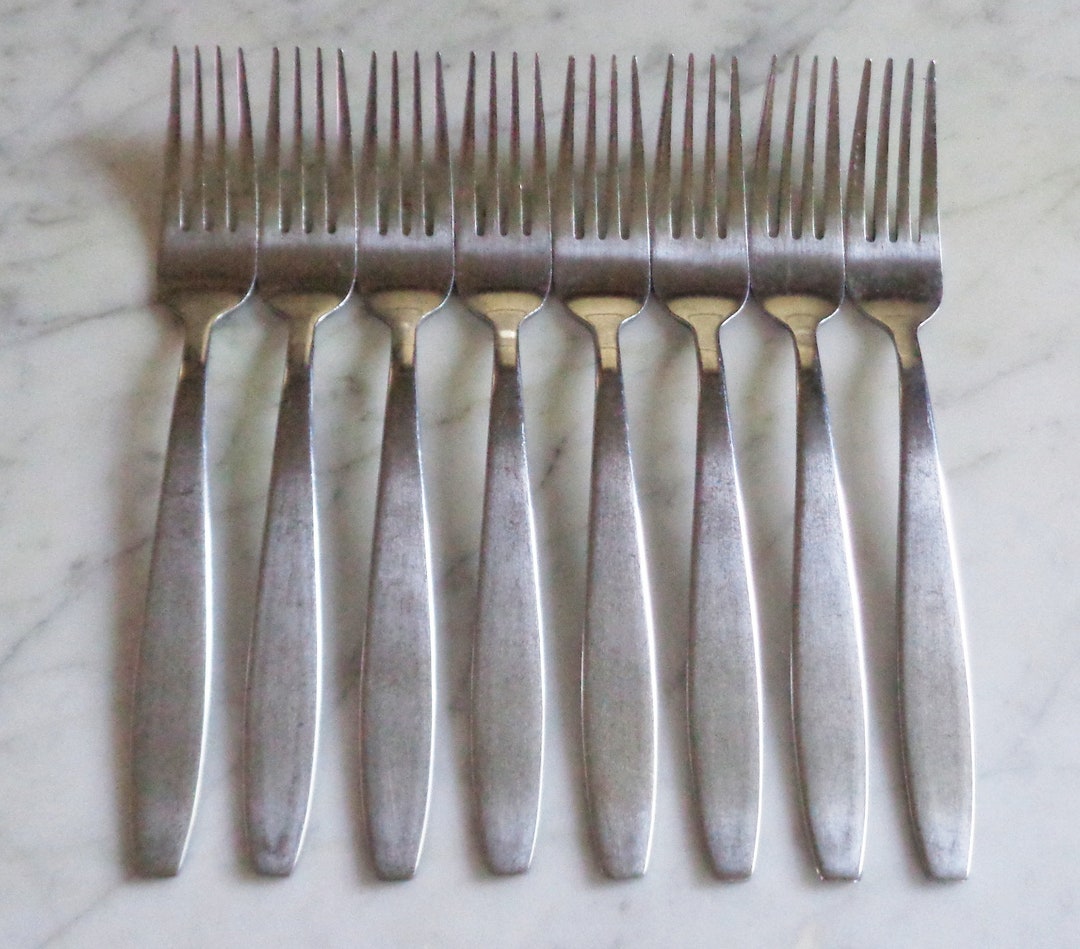 Oneida China 11C Stainless Steel 7 7/8 Inch Set of 8 Dinner Forks - Etsy