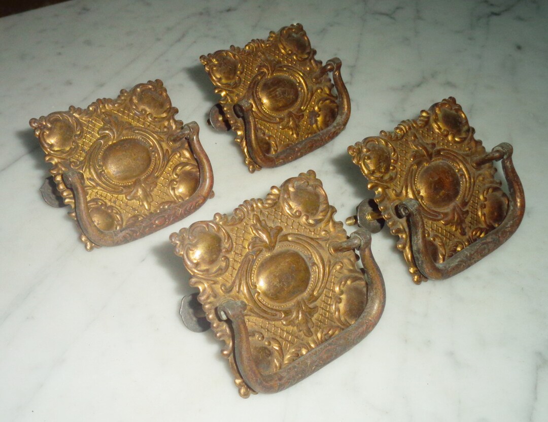 Square Knocker Bail Mount Drop Sway Bar Cabinet Drawer Pull Handles Set ...