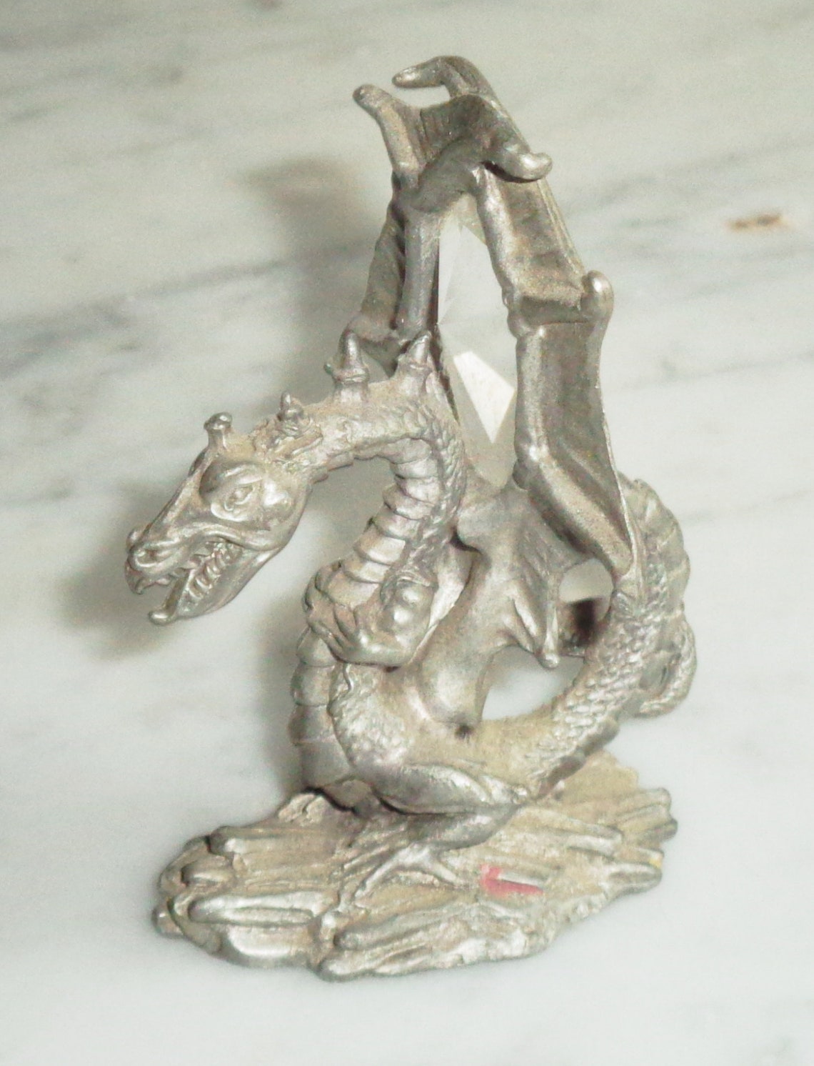 Spoontiques Pewter & Crystal Dragon 2 1/2 Inch Figure | Etsy