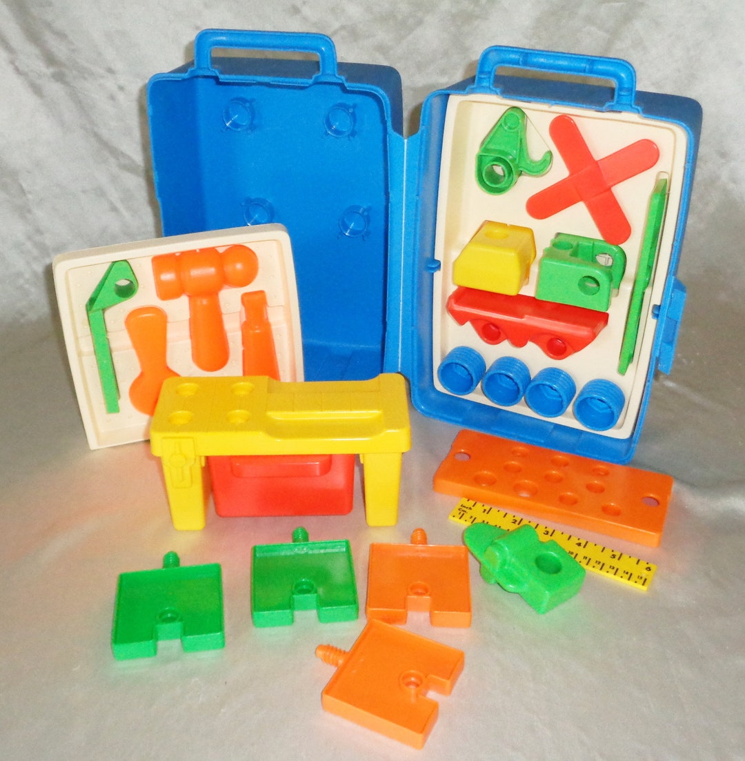Vintage 1978 Mattel Tuff Stuff Workshop Work Bench Tool Box W Tons of ...