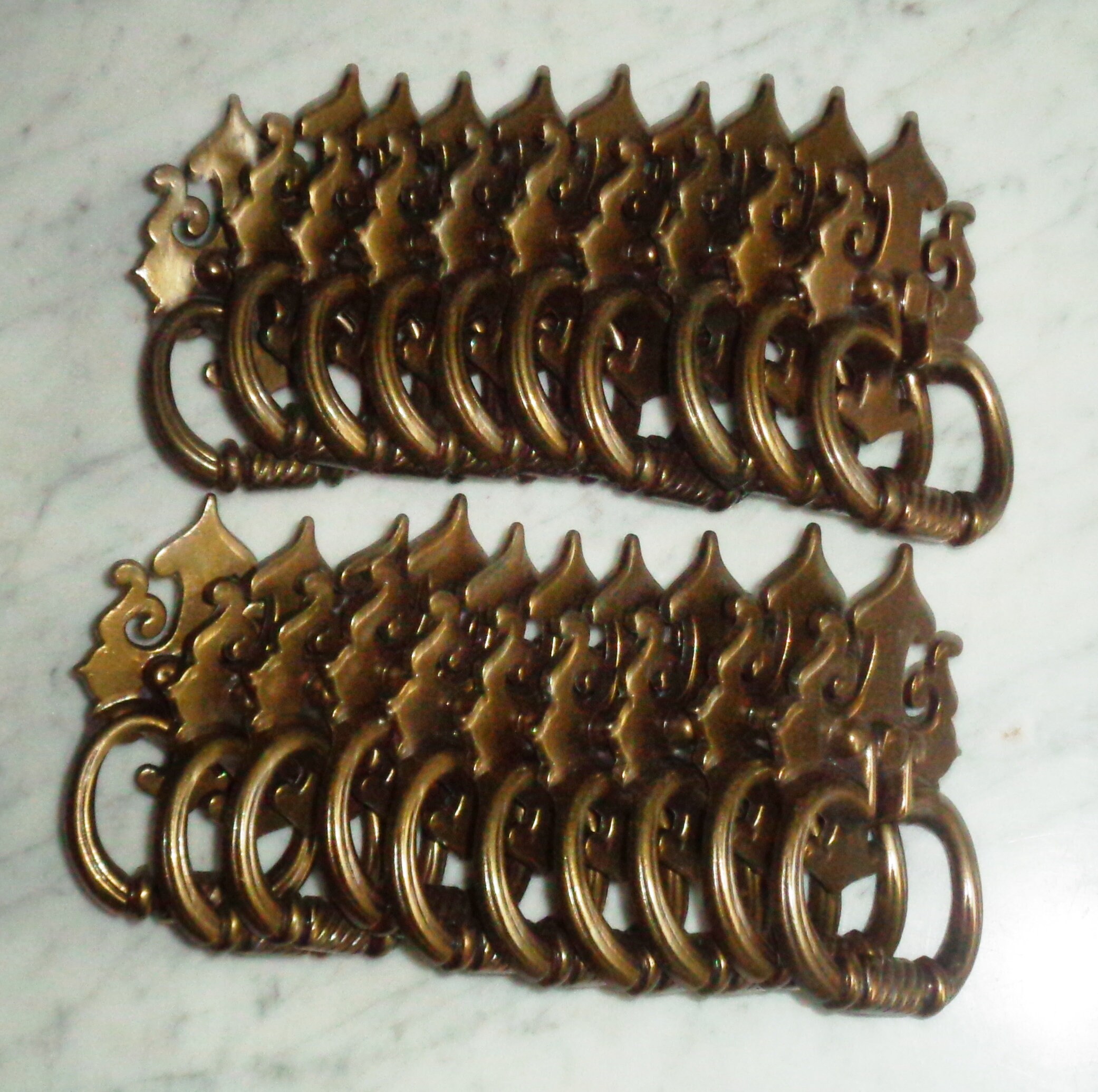 National Lock Co Spade Tip Colonial Carriage House Drop Ring Bail ...