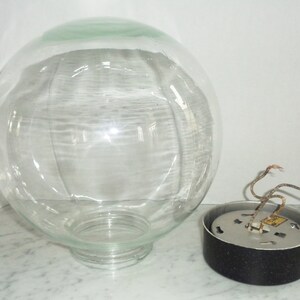 Threaded Glass Orb Ball Globe Clear 9 1/2inch Ceiling Fixture EJS ...