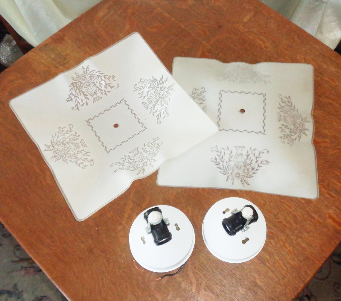 Square Victorian Roman Flower Floral Motif Ceiling Light | Etsy