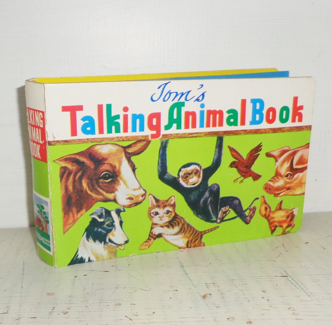 Vintage 1960s Tom's Talking Animal Book, Made in Taiwan, 7 X 4 1/2 Inch ...