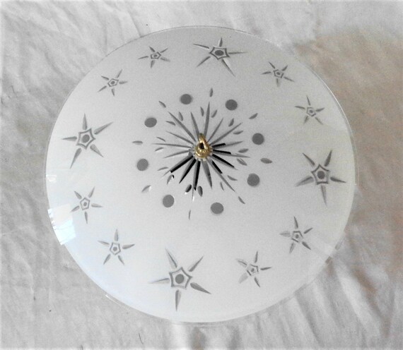 Vintage Atomic Glass Ceiling Shade