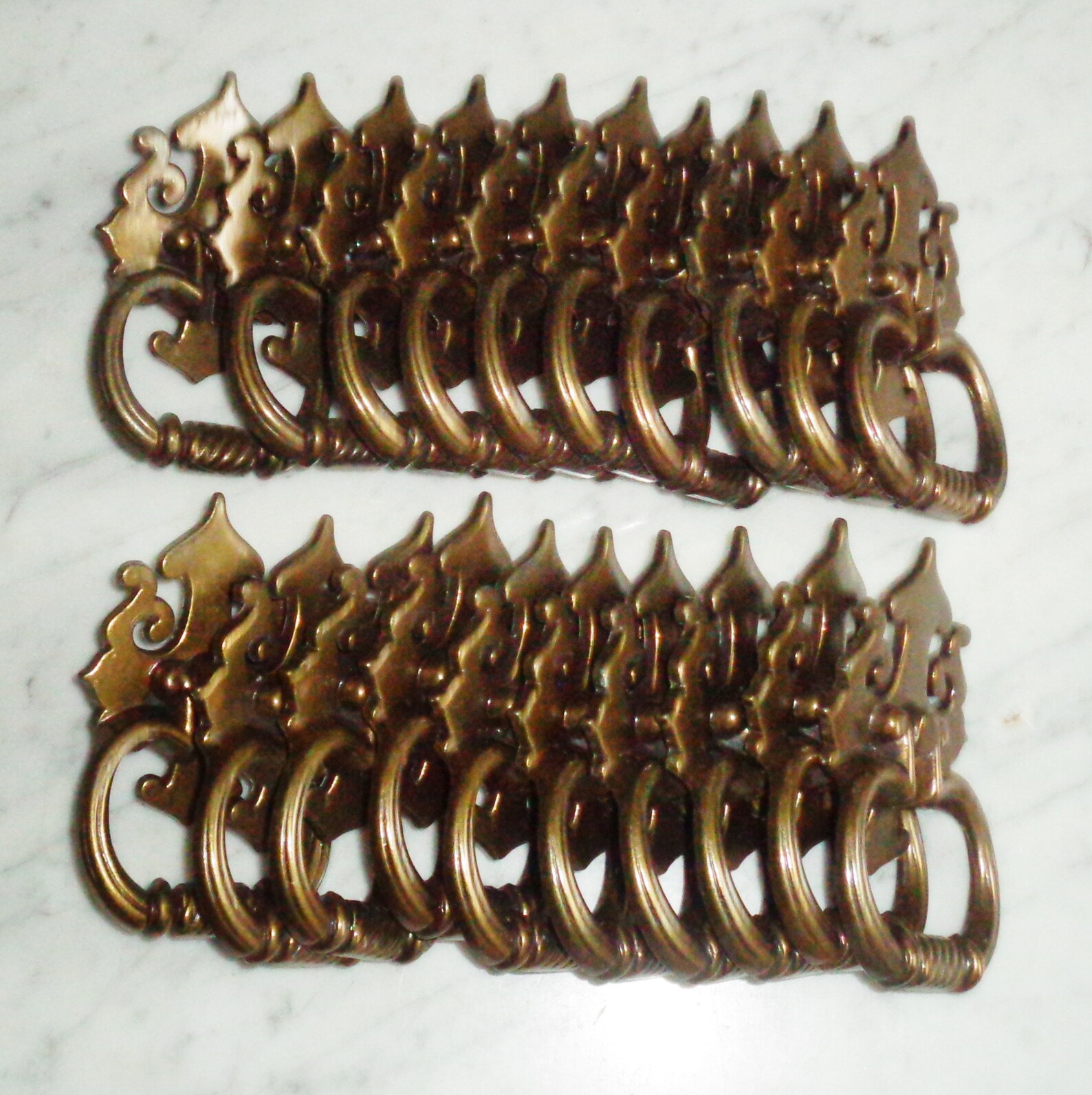 National Lock Co Spade Tip Colonial Carriage House Drop Ring Bail ...