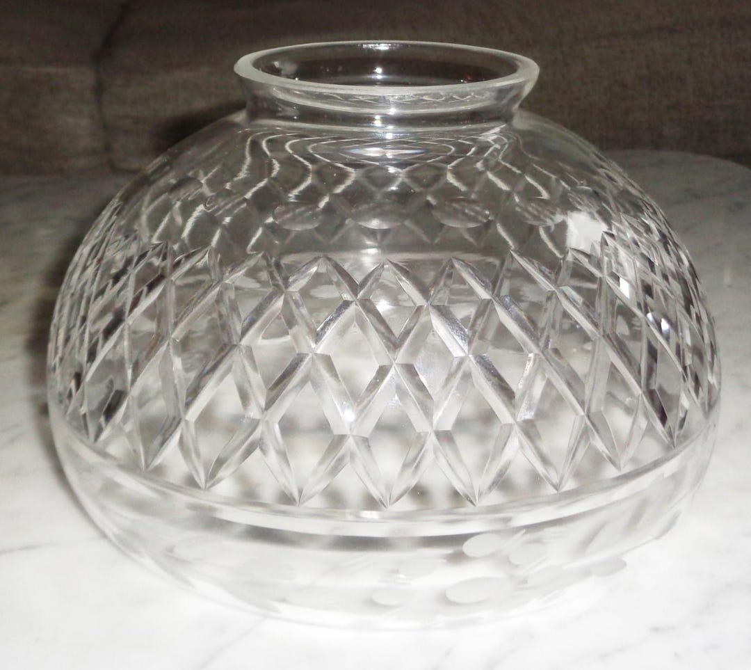 Etched Glass 7 Inch Lamp Shade Replacement Diffuser W 3 1/8in Fitter ...