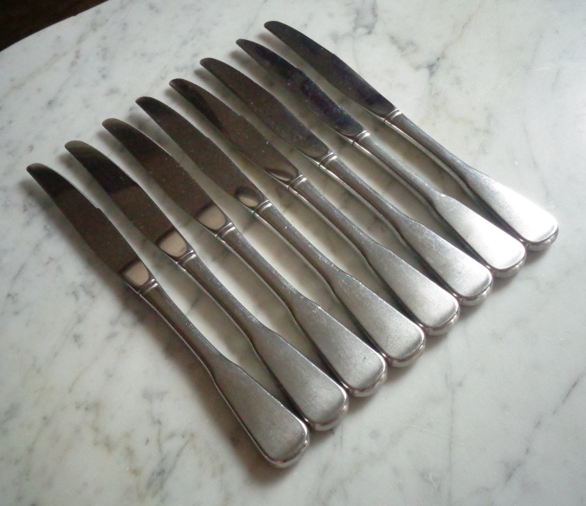 8 SSS by Oneida Colonial Boston Minute Men Stainless Steel Hollow ...