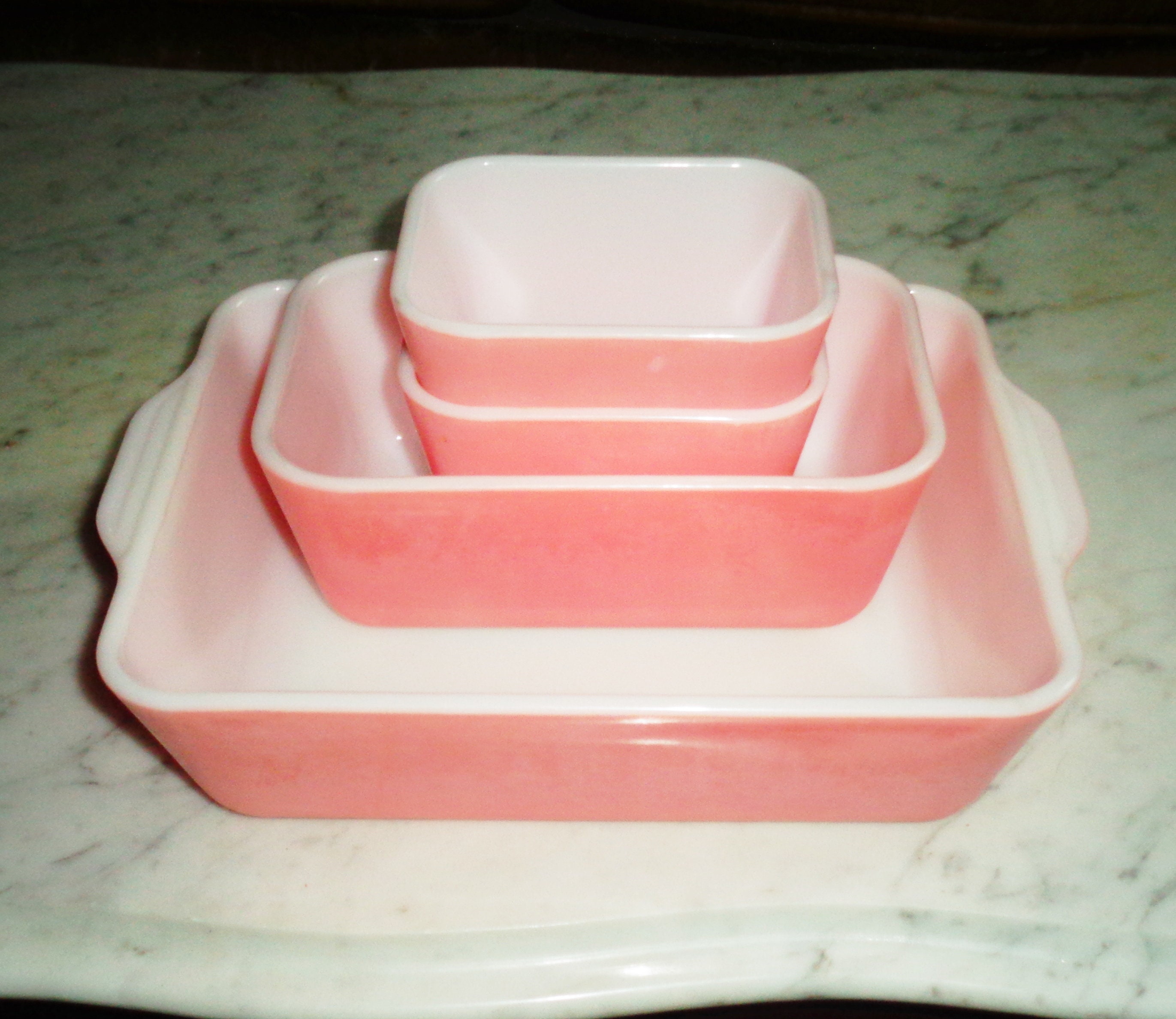 Pink Pyrex 501 502 & 503 Refrigerator Dish Set No Lids - Etsy