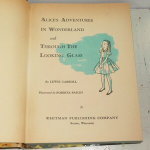 1955 Alice in Wonderland 1616 Whitman Book 7 7/8 X 5 5/8 Inch Hardcover ...