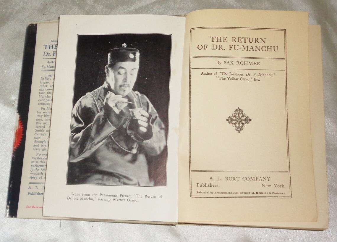 1918 the Return of Dr Fu Manchu HC Book by Sax Rohmer, Al Burt Co ...