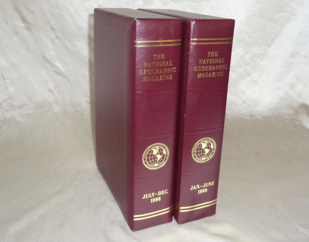 National Geographic 1998 Leatherette Slip Case With 12 Magazines - Etsy