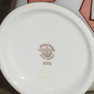 Lefton China Hand Painted Bowl and Covered Jar Ern Pink Roses 00236 ...