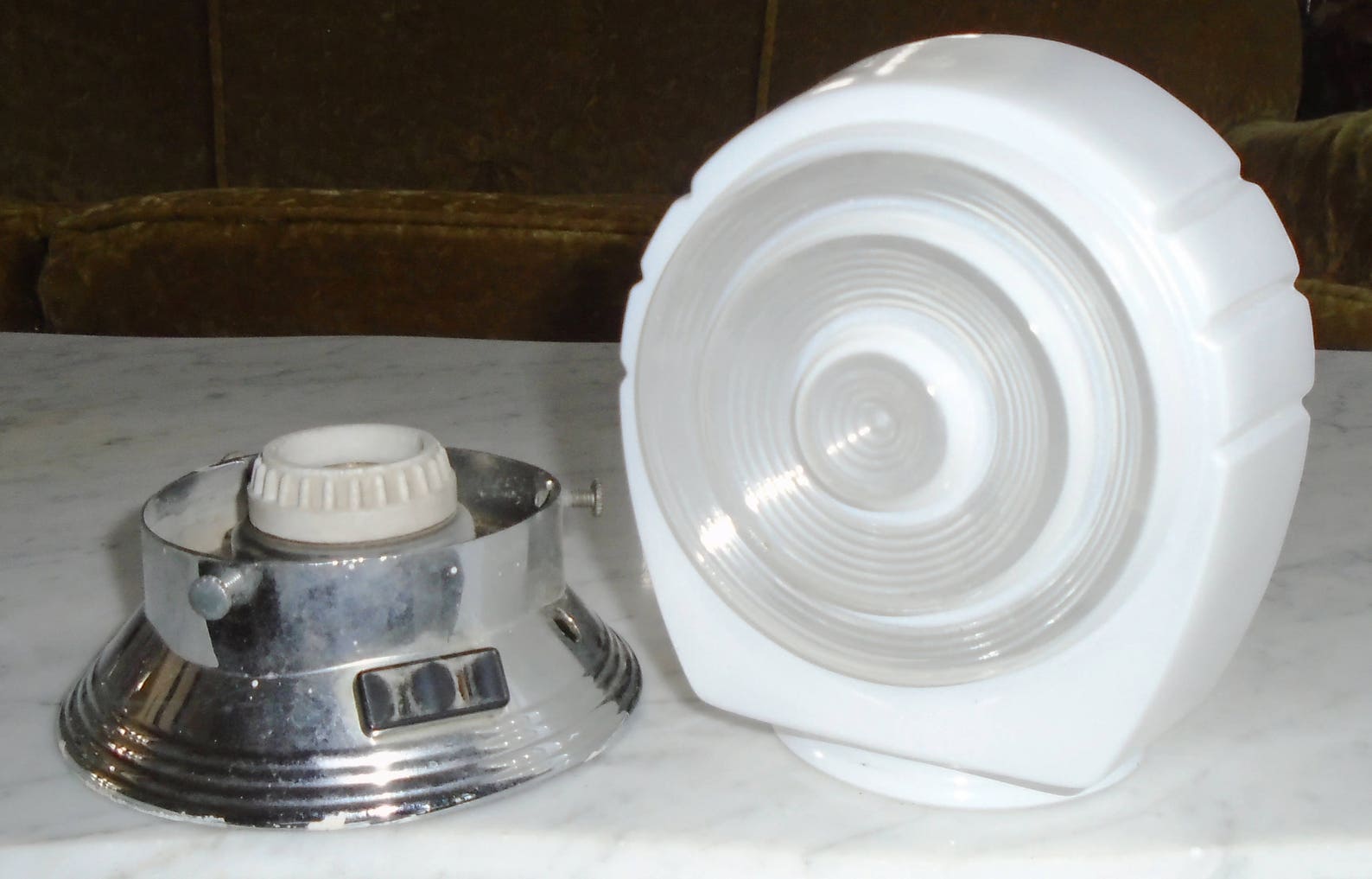 Electroline Chrome Ceiling Light Fixture or Wall Sconce W Bullseye ...