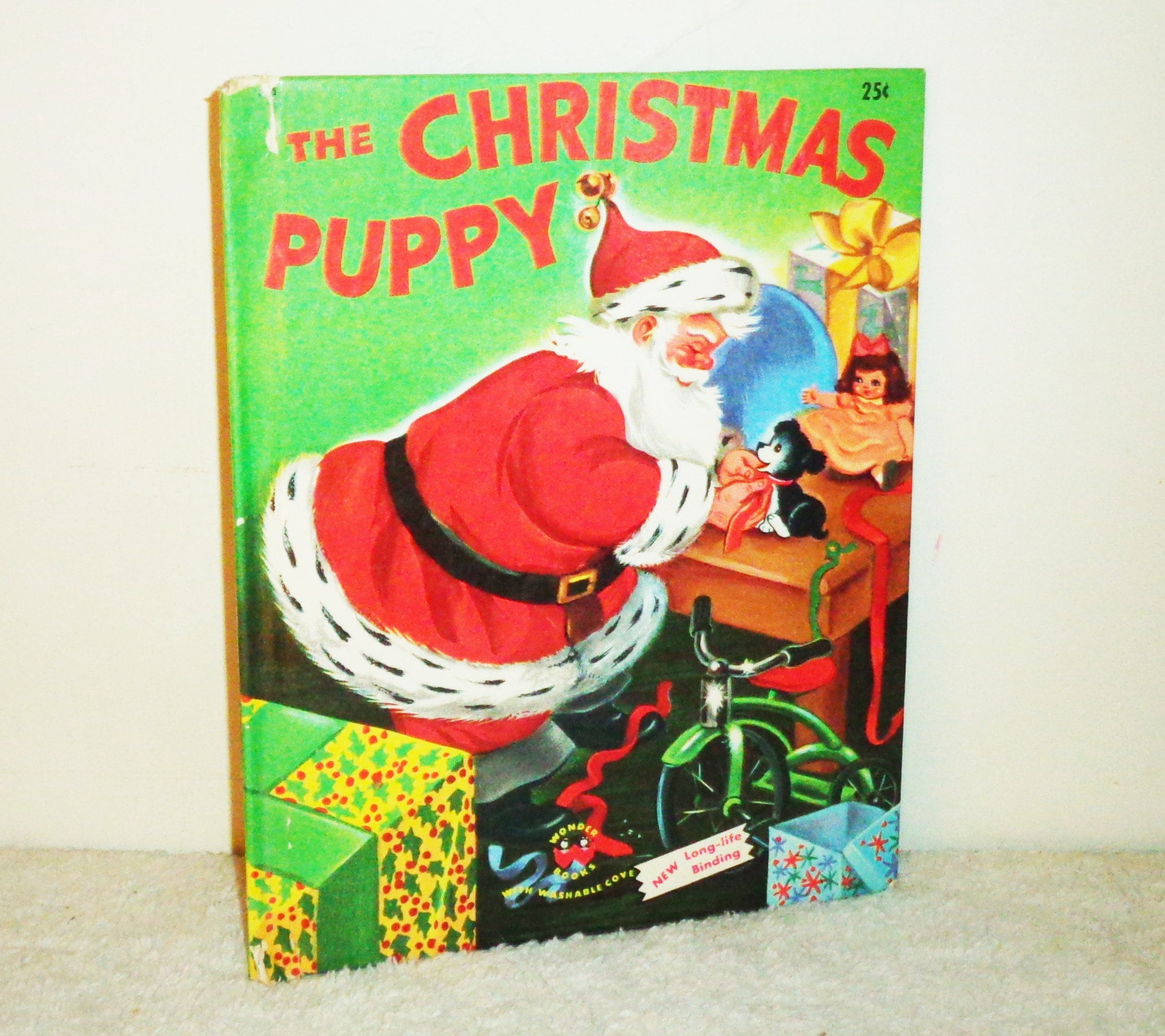 1953 the Christmas Puppy Wonder Book by Irma Wilde #585 Vintage ...