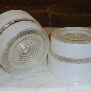 2 Light Covers 6inch Round 2-tier ~ Single Hole Mount Vintage Art Deco ...