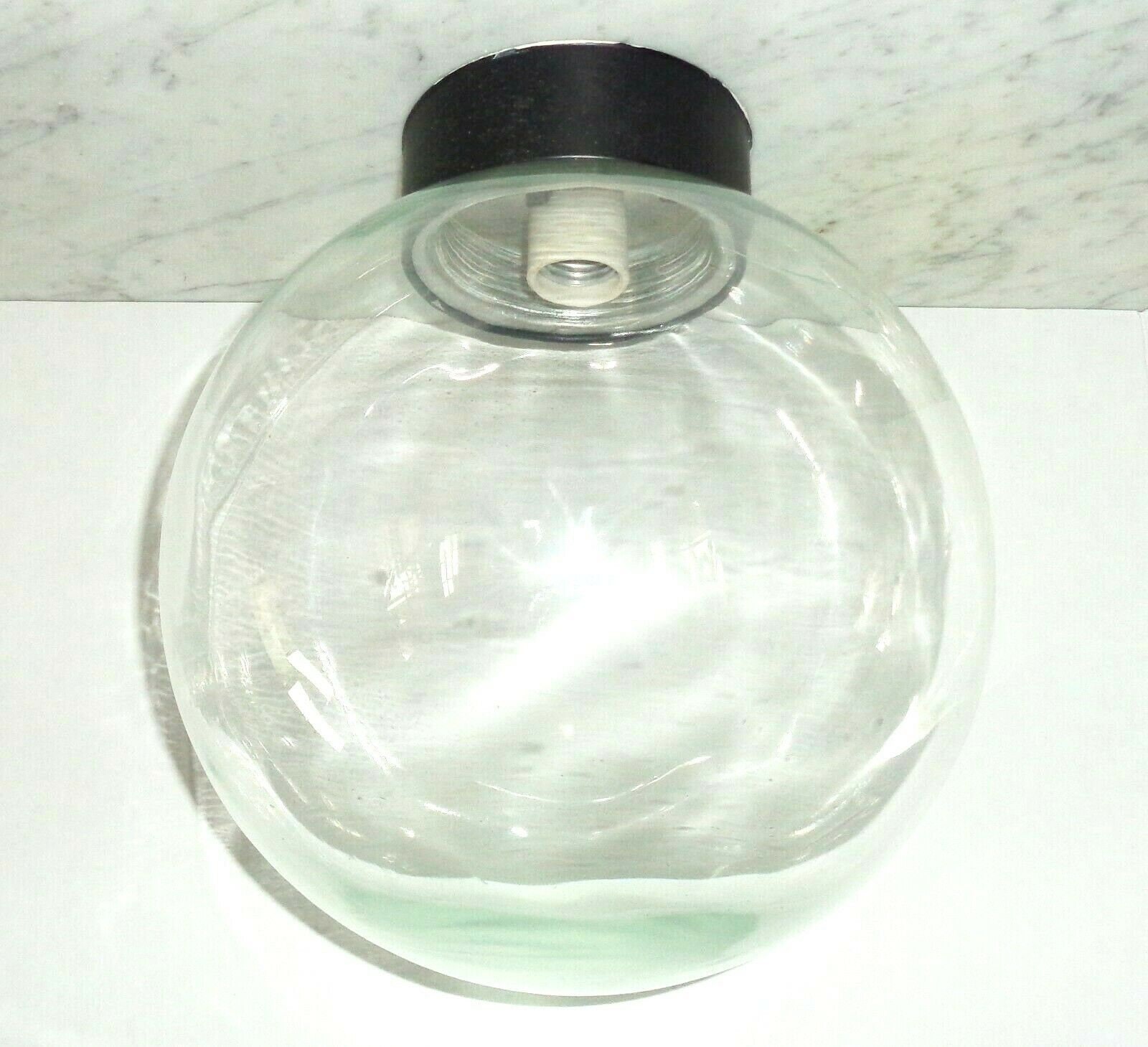 Threaded Glass Orb Ball Globe Clear 9 1/2inch Ceiling Fixture EJS ...