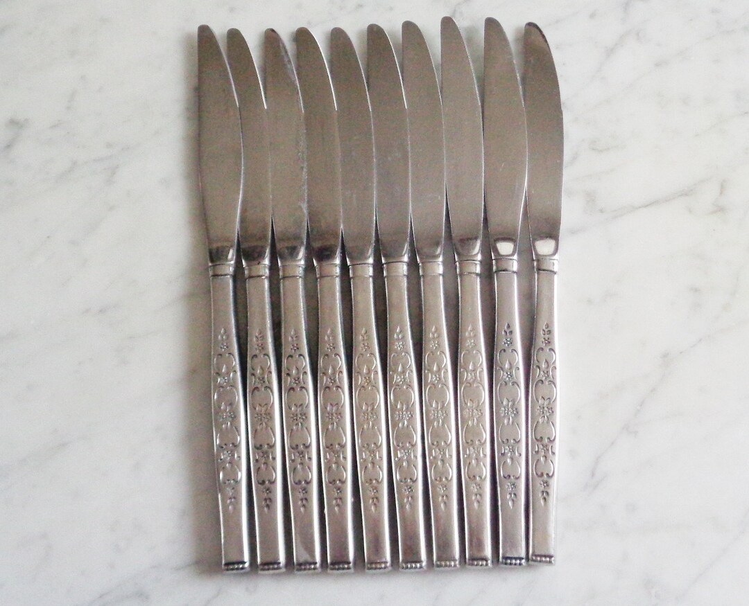 10 Wm A Rogers Premier Stainless Oneida Ltd Spanada Dinner Knives ...