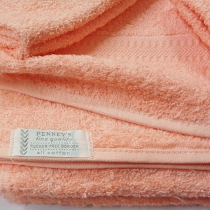 6pc Penny's Fine Quality Groovy 1970s Salmon Peach Pink Bath & Hand ...