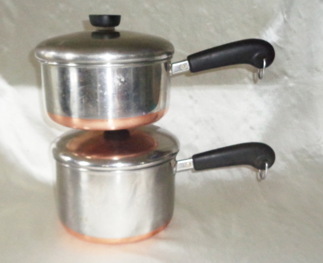 Vintage Revere Ware Copper Bottom 2qt & 3qt Sauce Pan Pots W Lids - Etsy