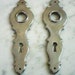 Matching Set of 2 Mid Century Chrome Door Knob Skeleton Key - Etsy
