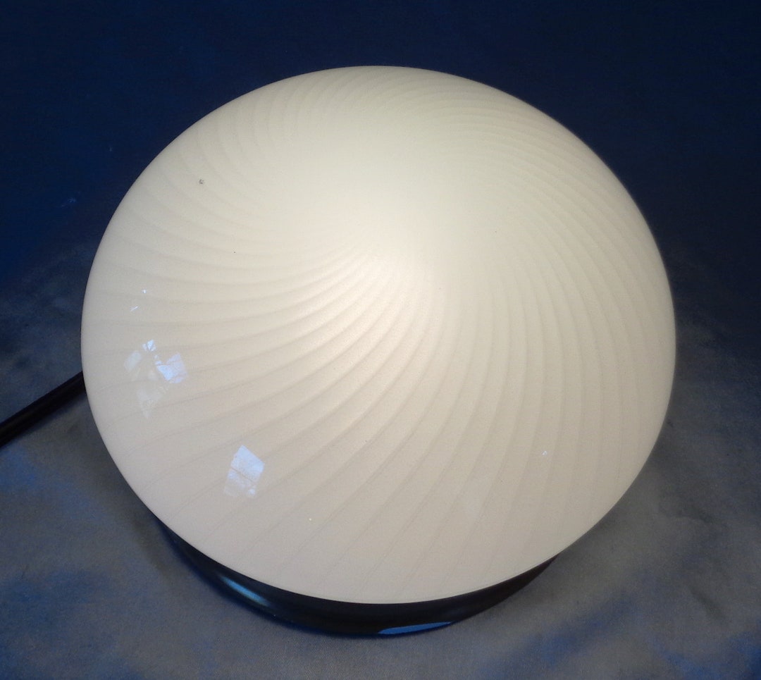 Swirl Shade Mushroom Brass Flush Mount Ceiling Light Fixture Bathroom ...