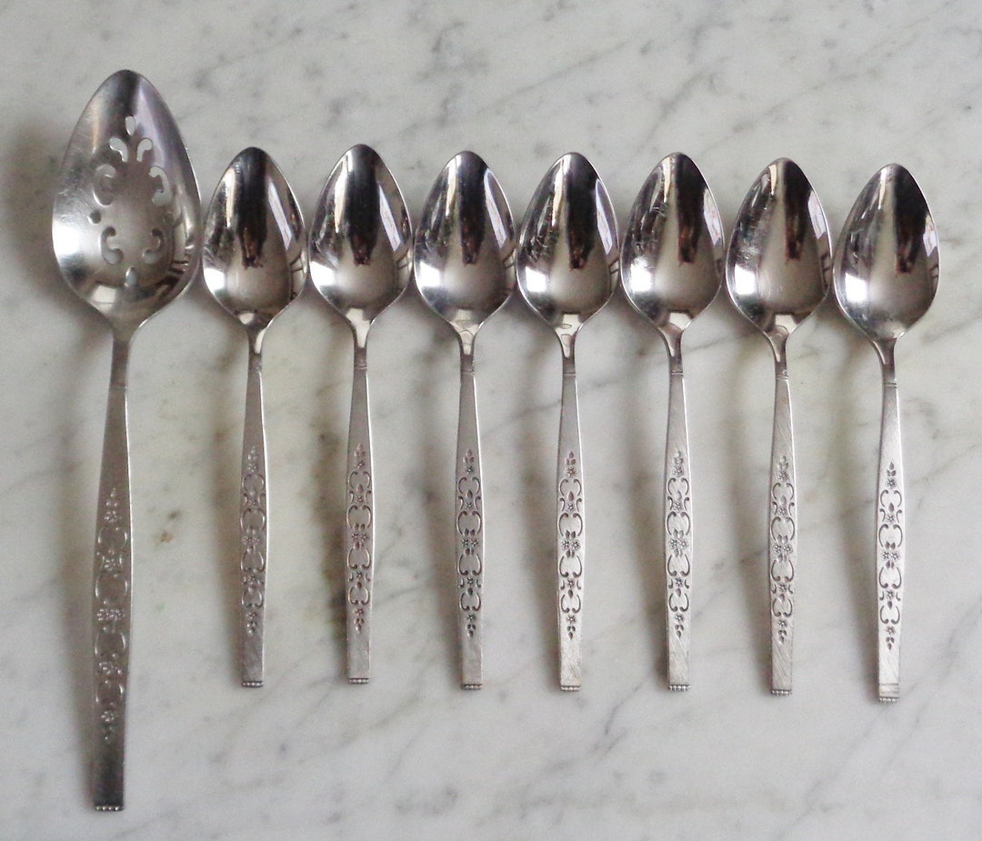 Spanada Wm A Rogers Premier Stainless Oneida Ltd Serving Spoon & 7 ...