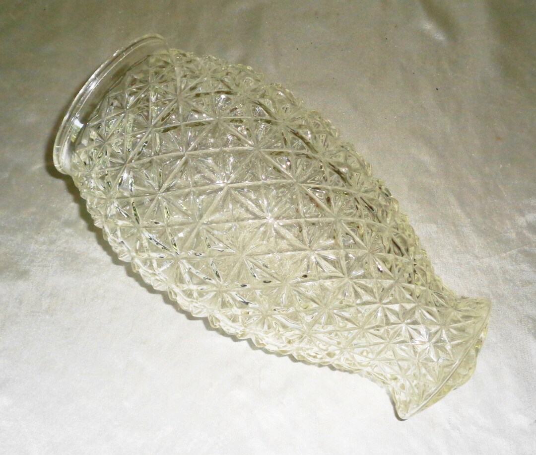 Pineapple Diamond Pattern Lamp Hanging Pole Clear Glass Globe Shade ...